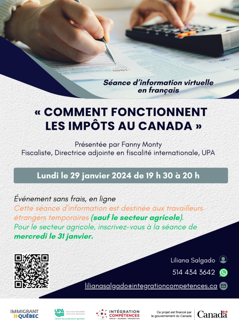 En ligne / Atelier « Comment fonctionnent les impôts au Canada ...