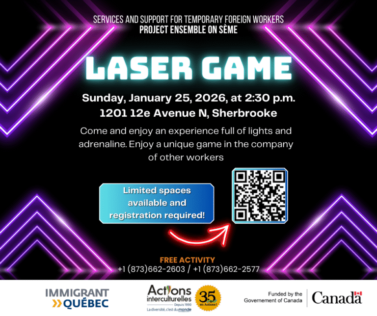 Sherbrooke, QC / Laser Game in Sherbrooke for TFWs - Infotetquebec